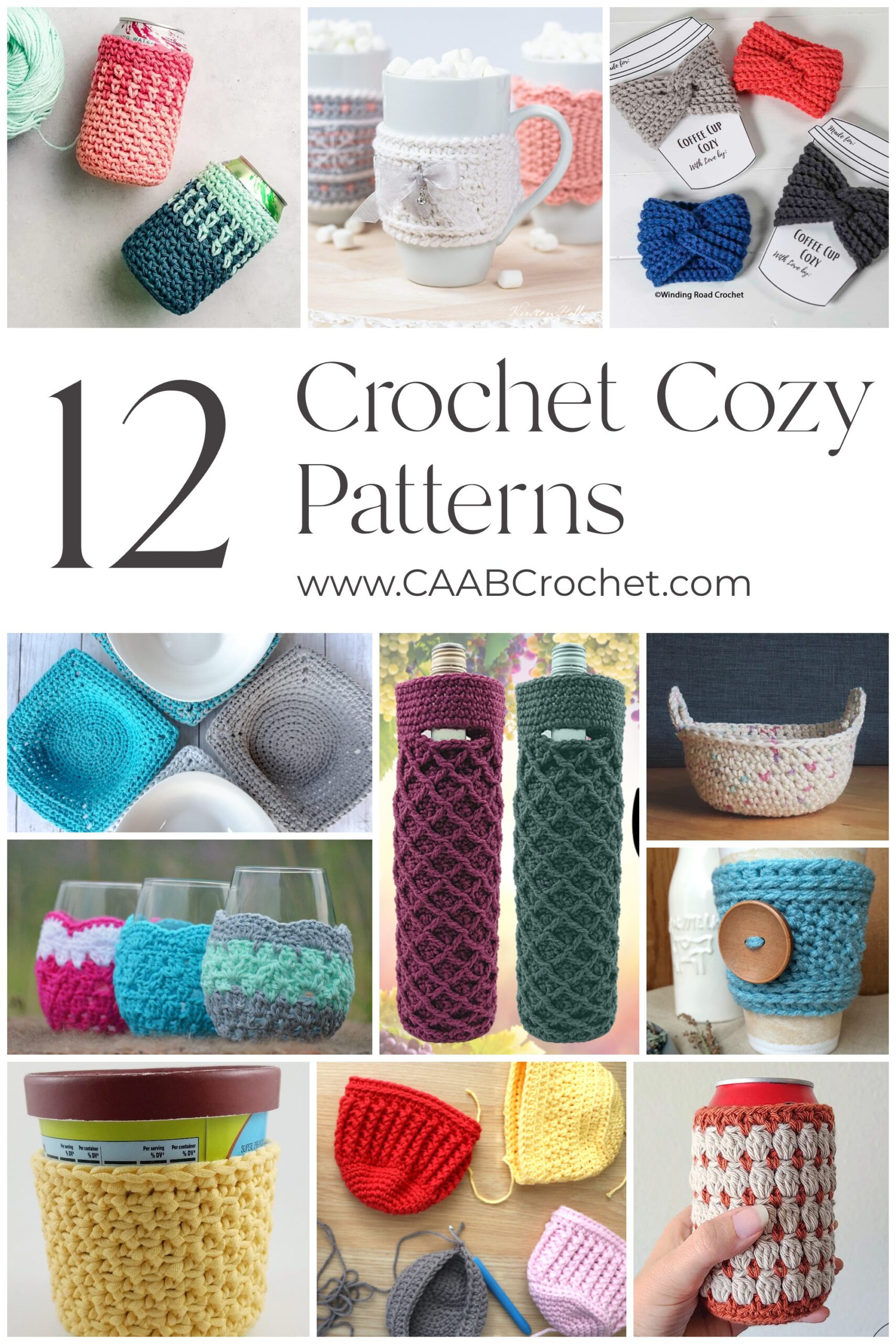12 Crochet Cozy Patterns - CAAB Crochet