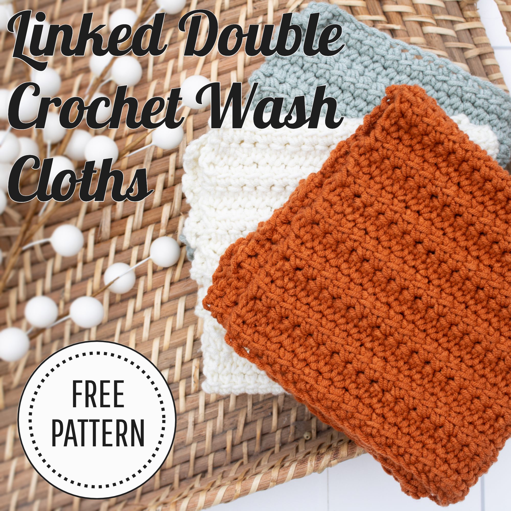 Linked Double Crochet Wash Cloth Pattern - CAABCrochet
