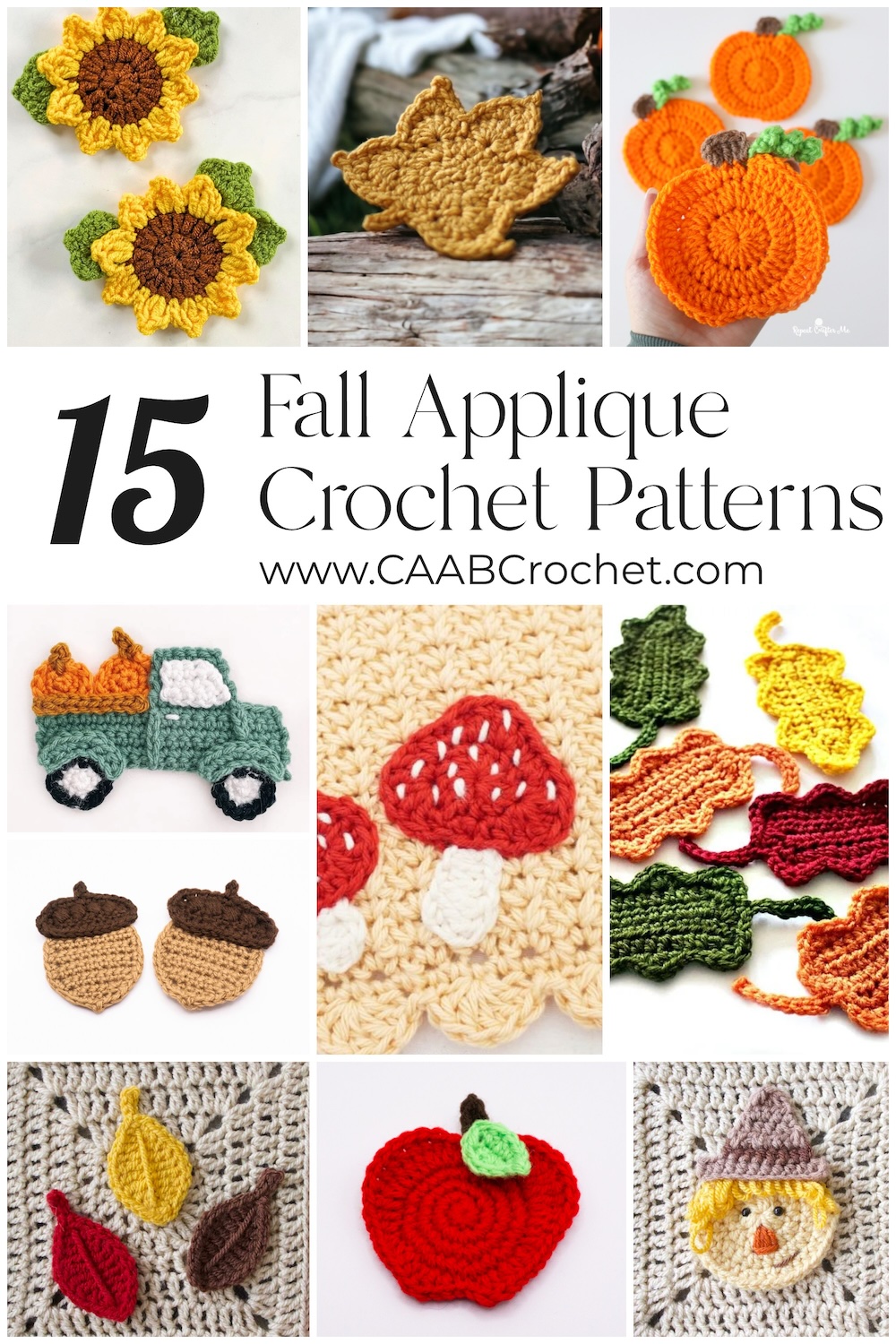 15 Fall Crochet Applique Patterns - CAAB Crochet