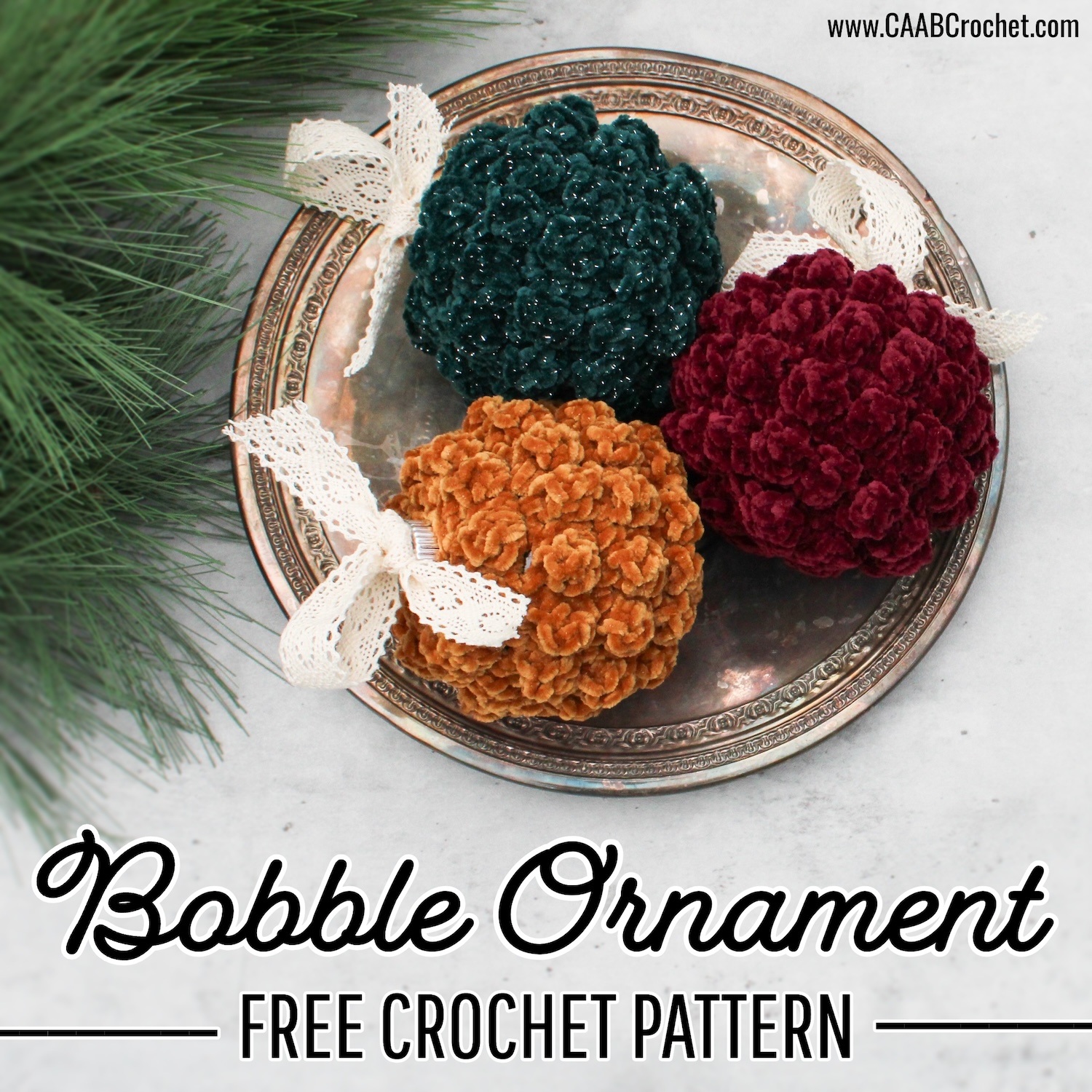 Crochet Bobble Ornament Pattern - CAAB Crochet